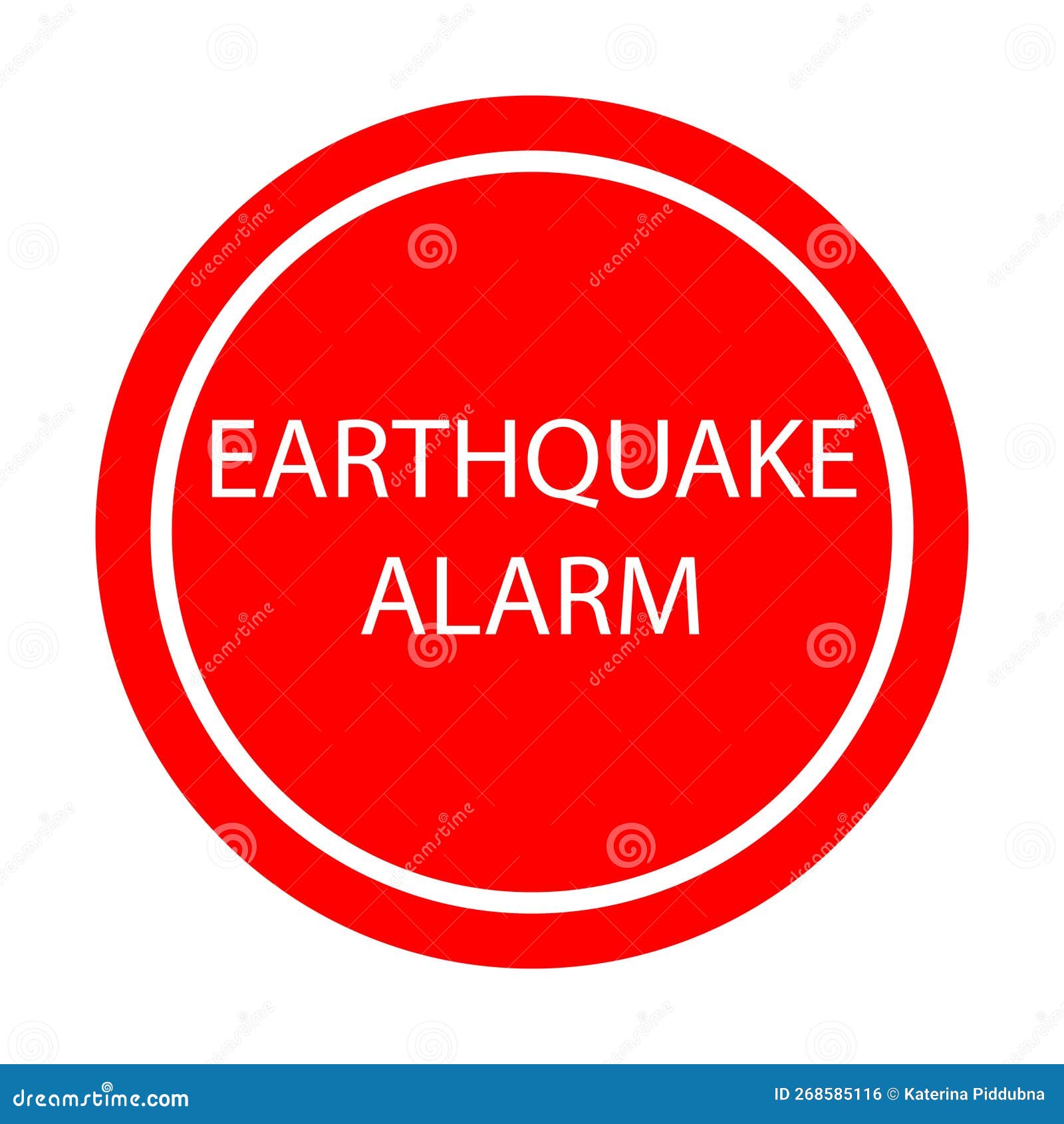 Earthquake Alert Icon stock vector. Illustration of disaster - 268585116