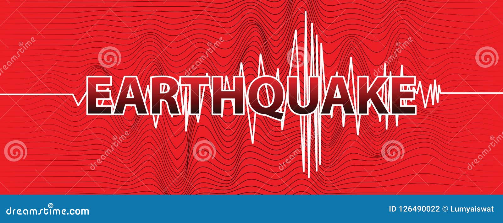 Earthquake banner vector stock vector. Illustration of wave - 126490022