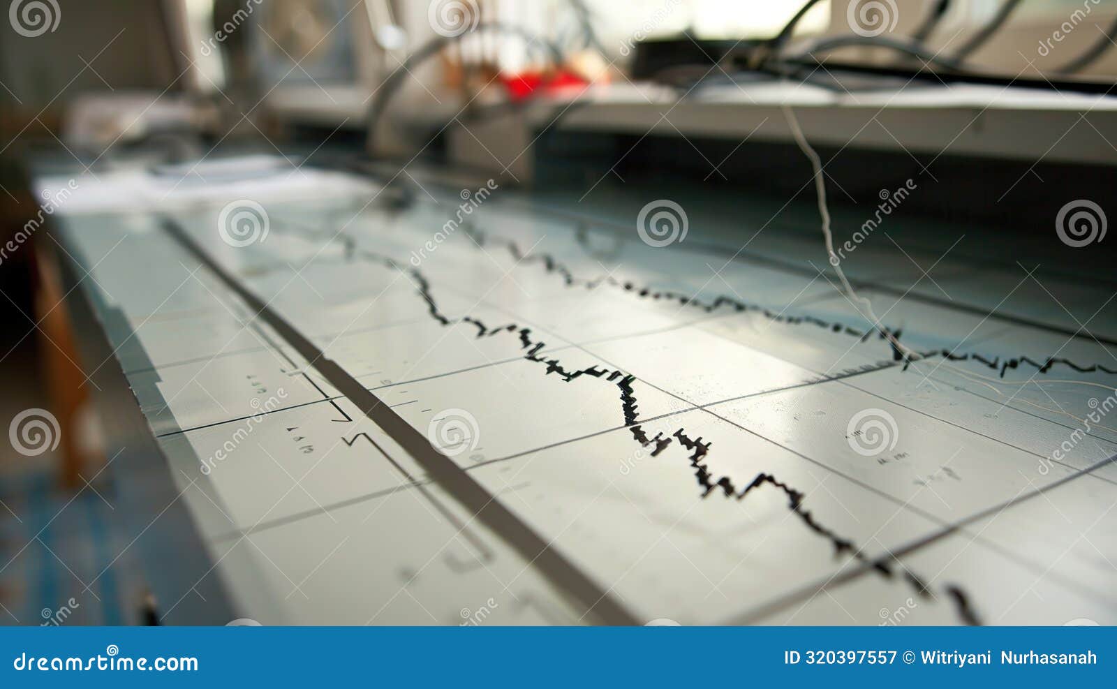 Earthquake Chronicles, Seismograph in Action. Generative Ai Stock ...