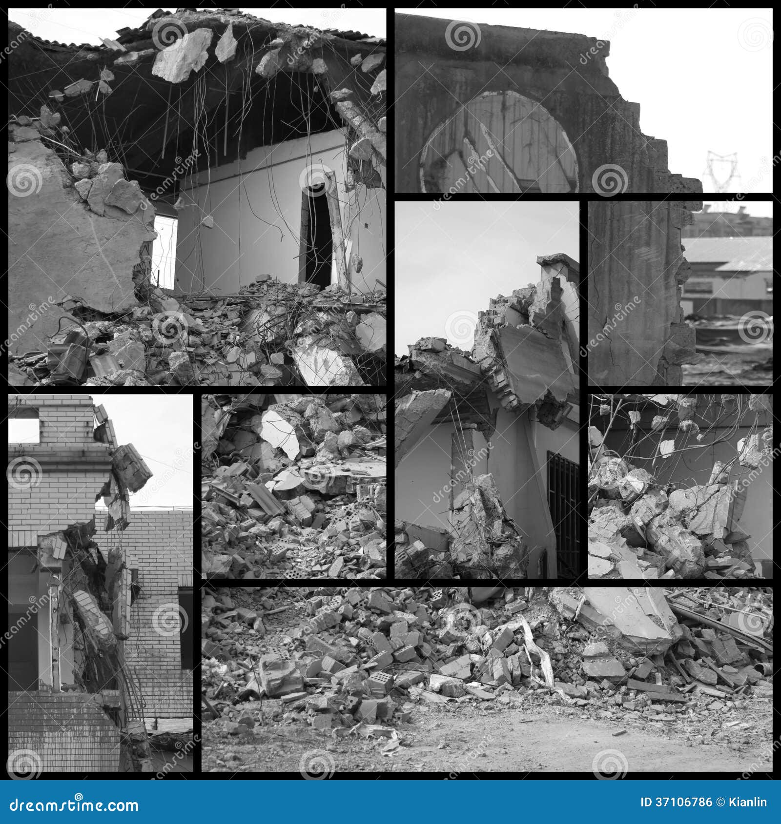 Earthquake Collage stock photo. Image of earth, astonish - 37106786