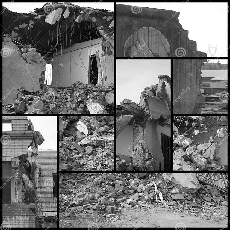 Earthquake Collage stock photo. Image of earth, astonish - 37106786