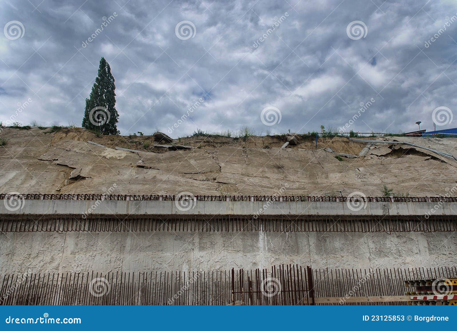 Earthquake - Concrete Wall Was Collapse Stock Image - Image of house ...