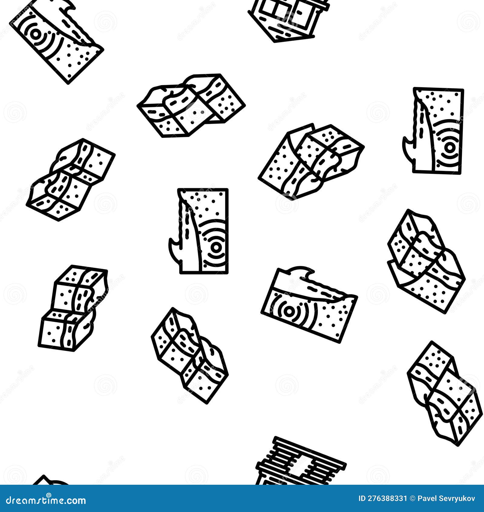 Earthquake Damage Destruction Vector Seamless Pattern Stock Vector ...