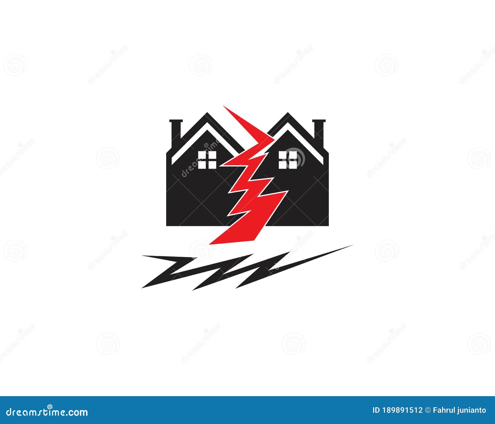Earthquake Disaster Logo Vector Template Stock Vector - Illustration of ...