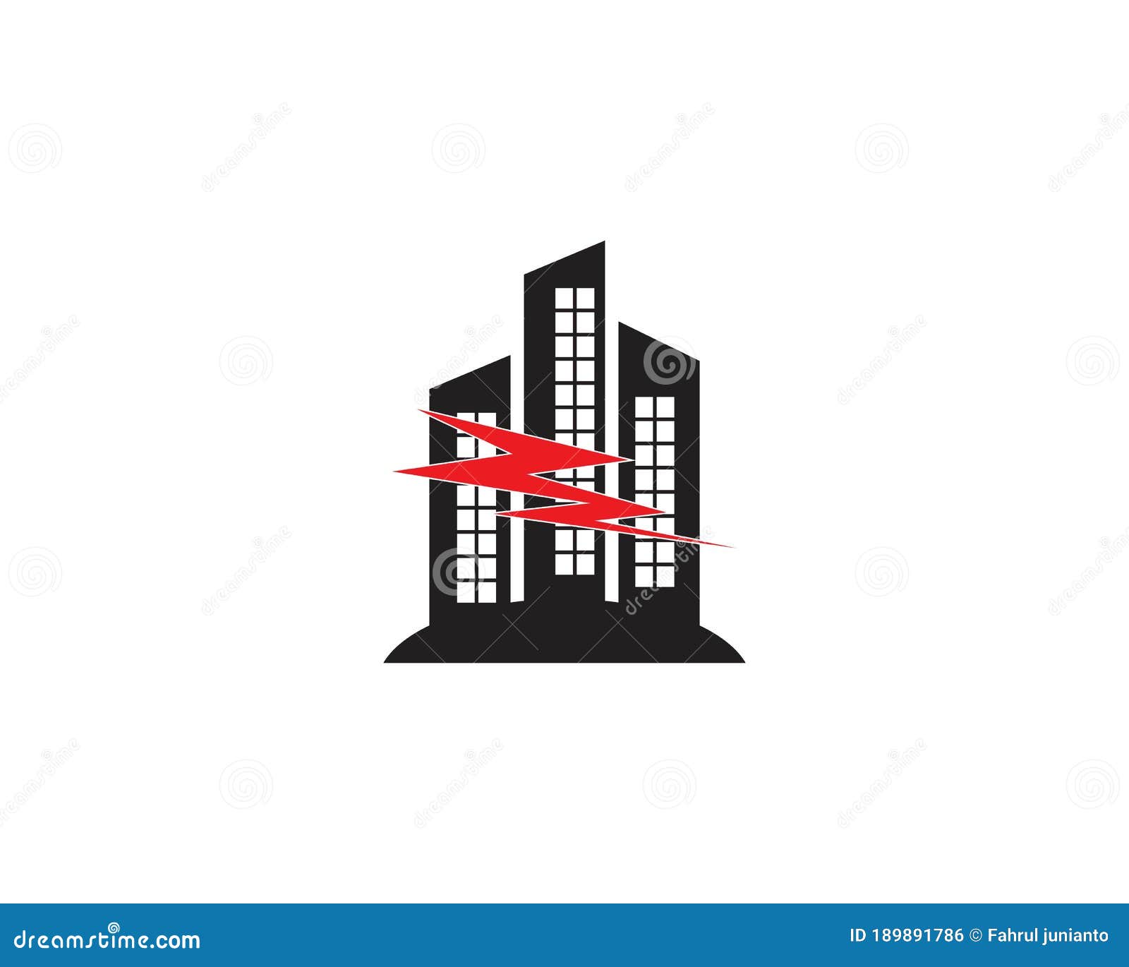 Earthquake Disaster Logo Vector Template Stock Vector - Illustration of ...