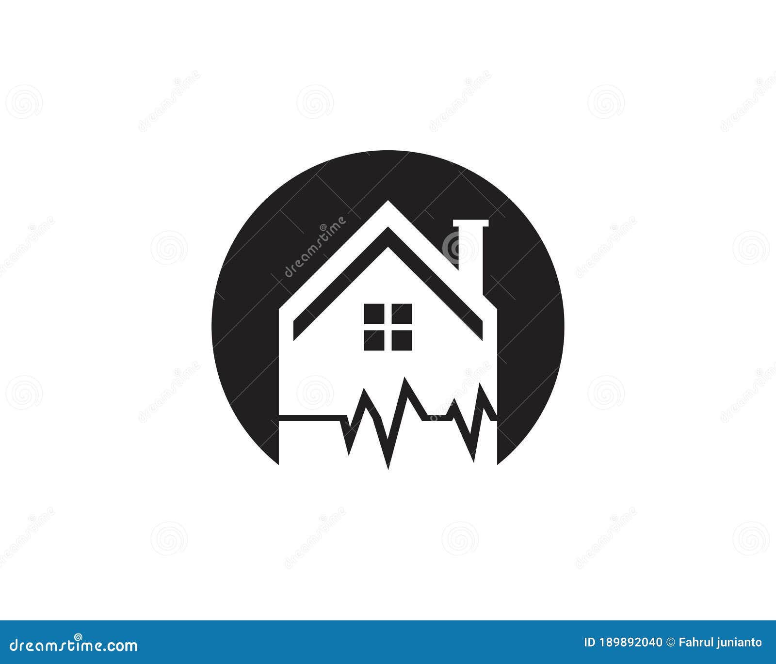 Earthquake Disaster Logo Vector Template Stock Vector - Illustration of ...