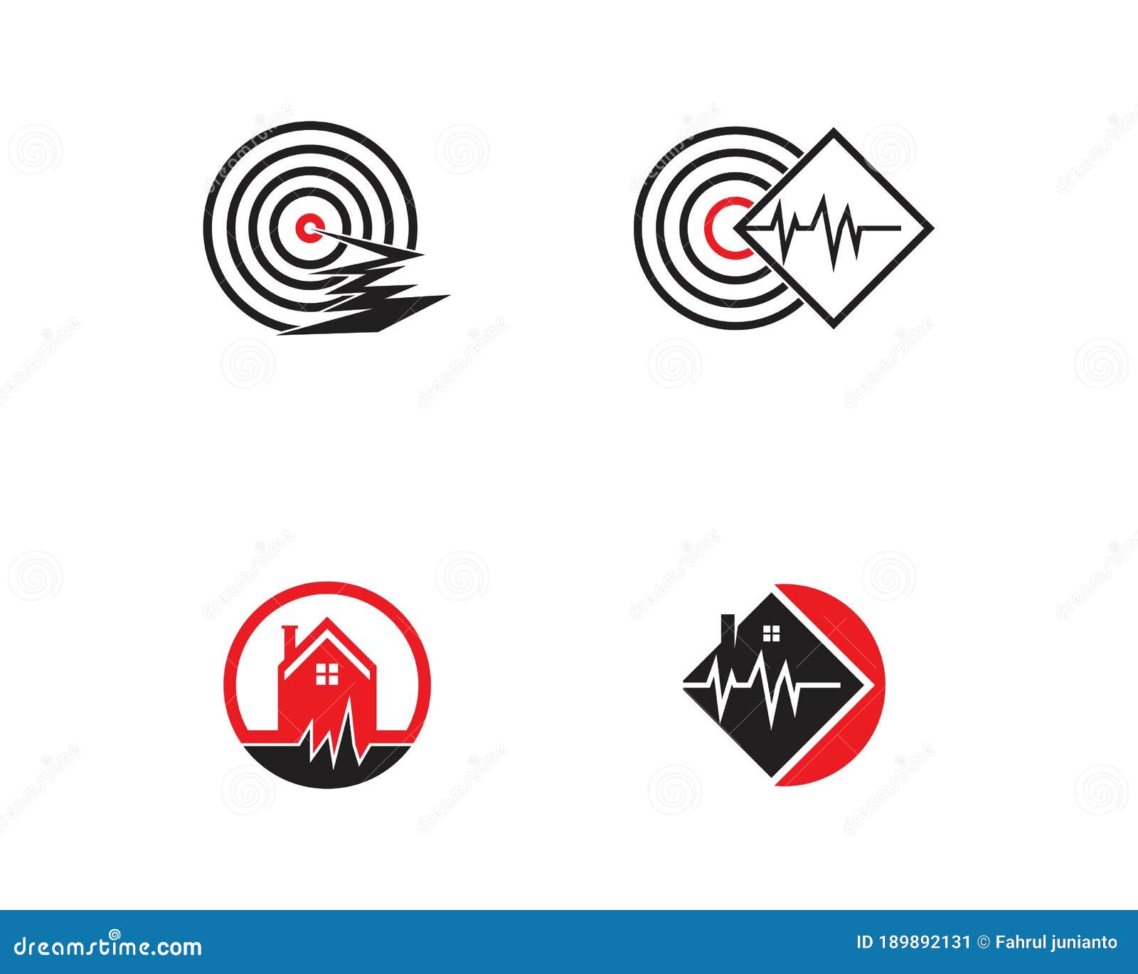 Earthquake Disaster Logo Vector Template Stock Vector - Illustration of ...