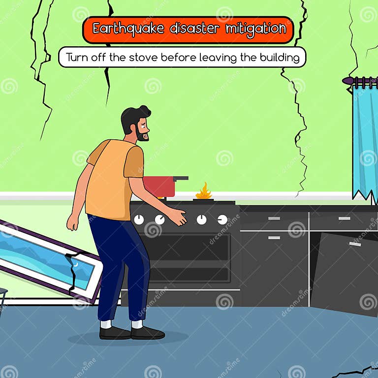 Earthquake Disaster Mitigation_5 Stock Vector - Illustration of line ...