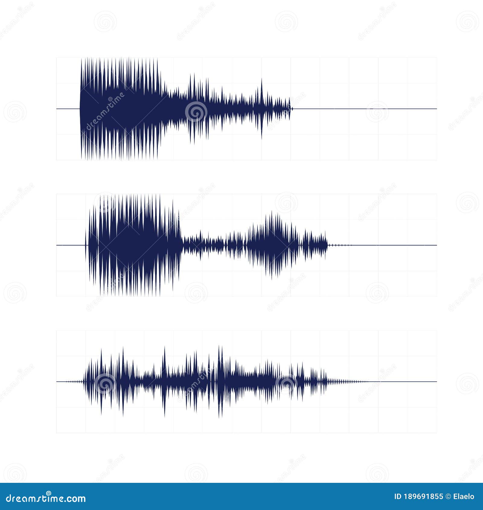 Earthquake Frequency Wave Graph, Seismic Activity. Vector Abstract ...