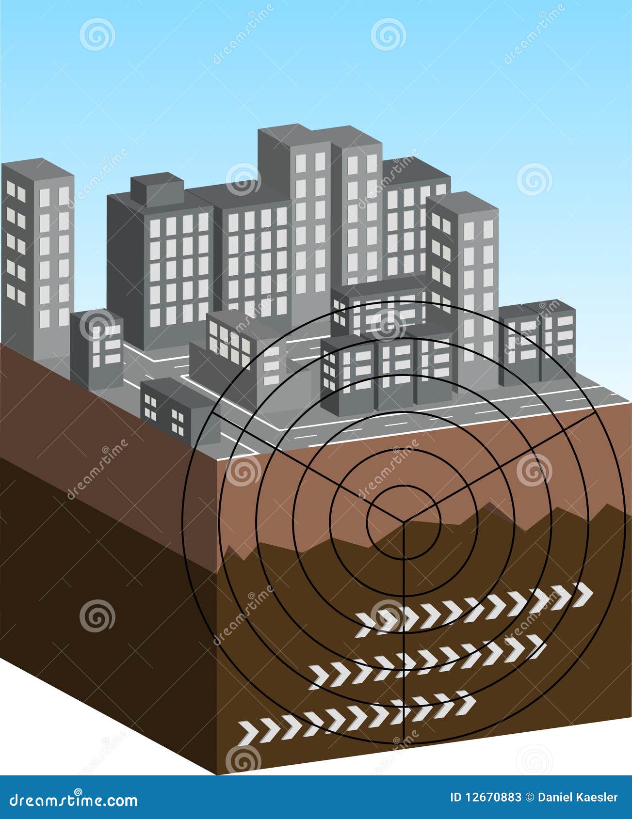 Earthquake illustration stock vector. Illustration of multicolored ...