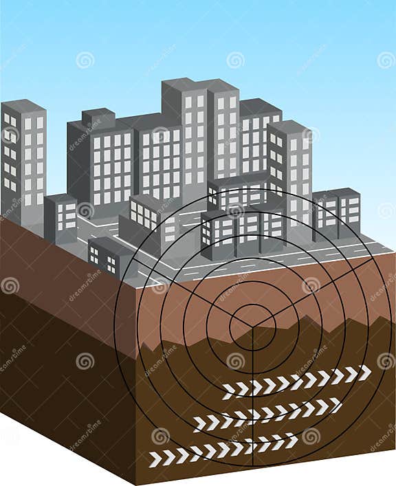 Earthquake illustration stock vector. Illustration of multicolored ...