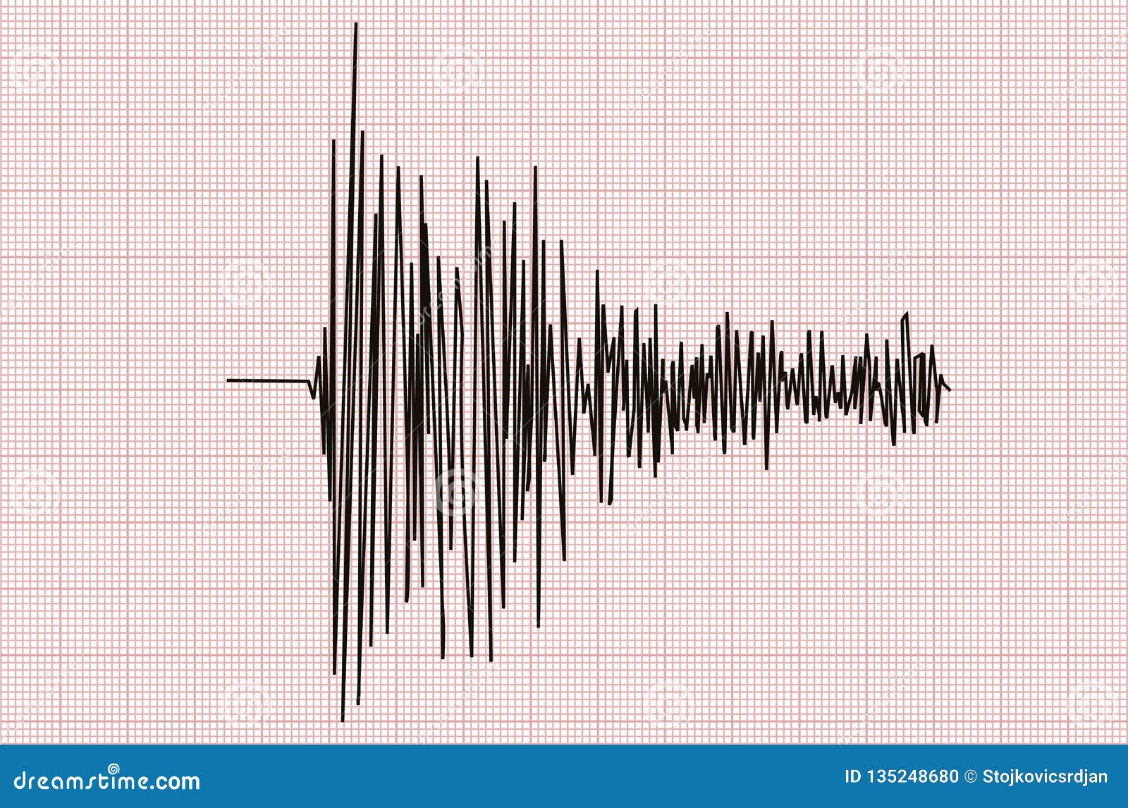 Earthquake line graph stock vector. Illustration of curve - 135248680