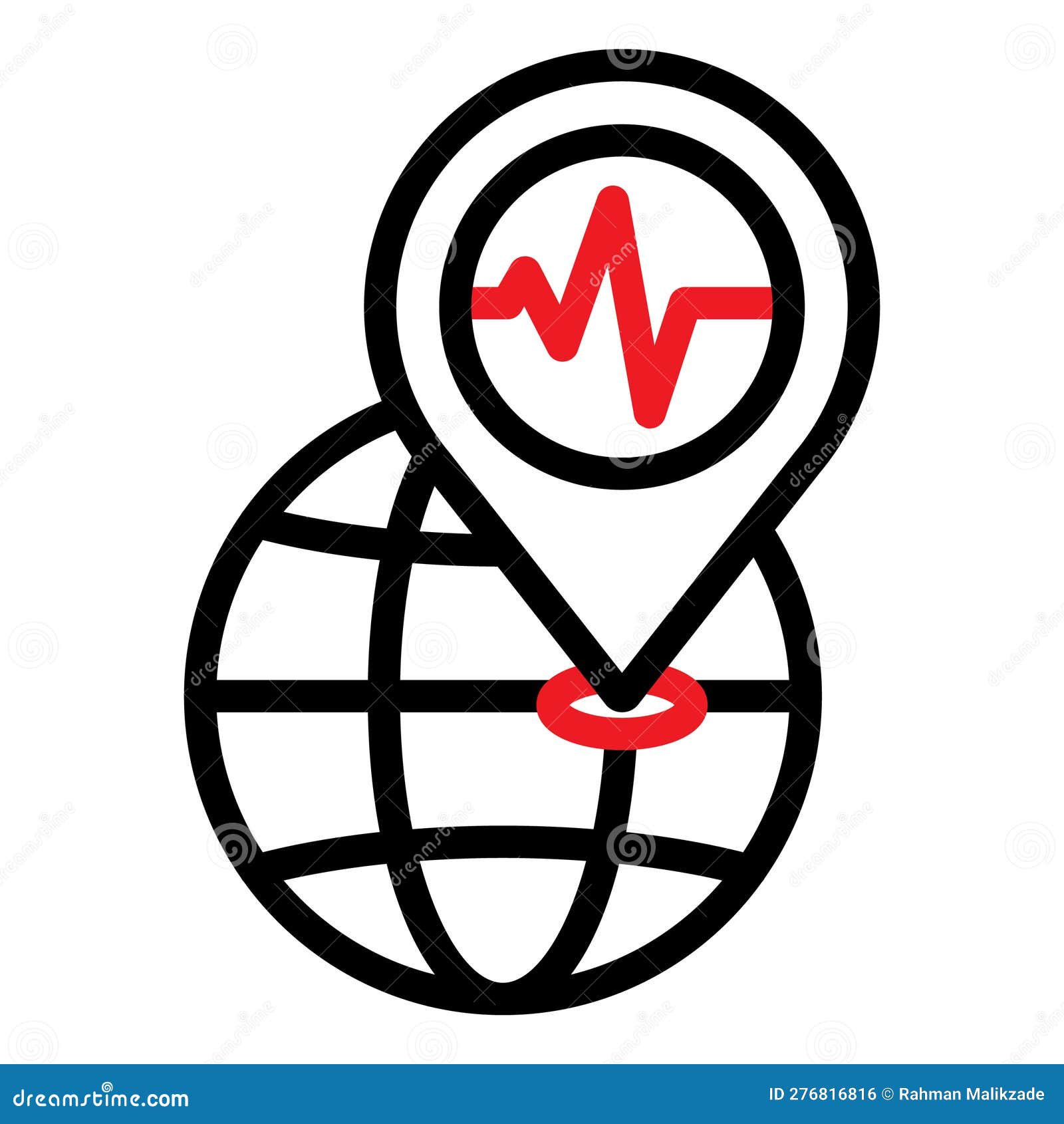 Earthquake Location Icon. Map Pin And Earthquake Vector Illustration ...
