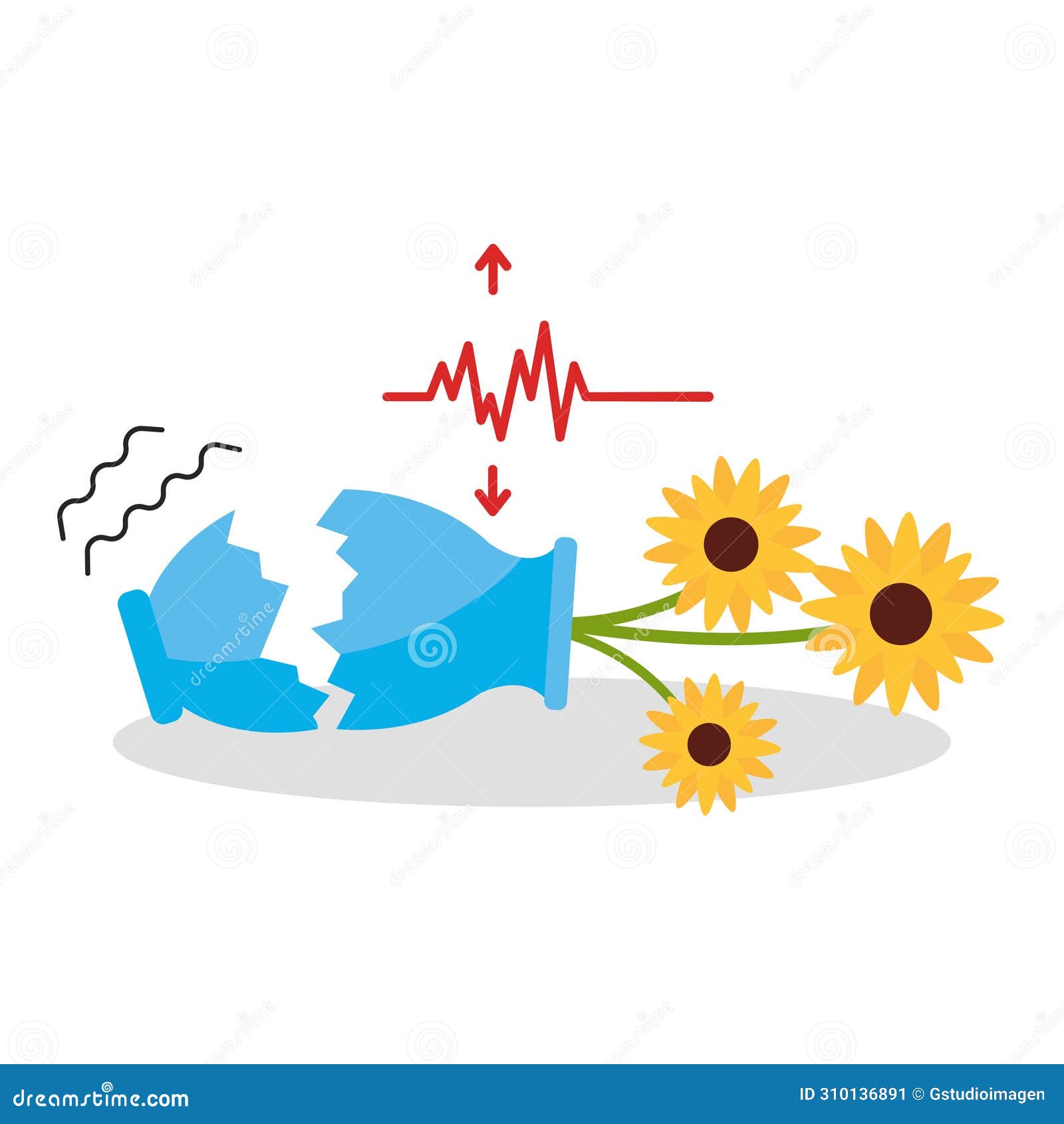 Earthquake Material Damage Isolated Stock Vector - Illustration of ...