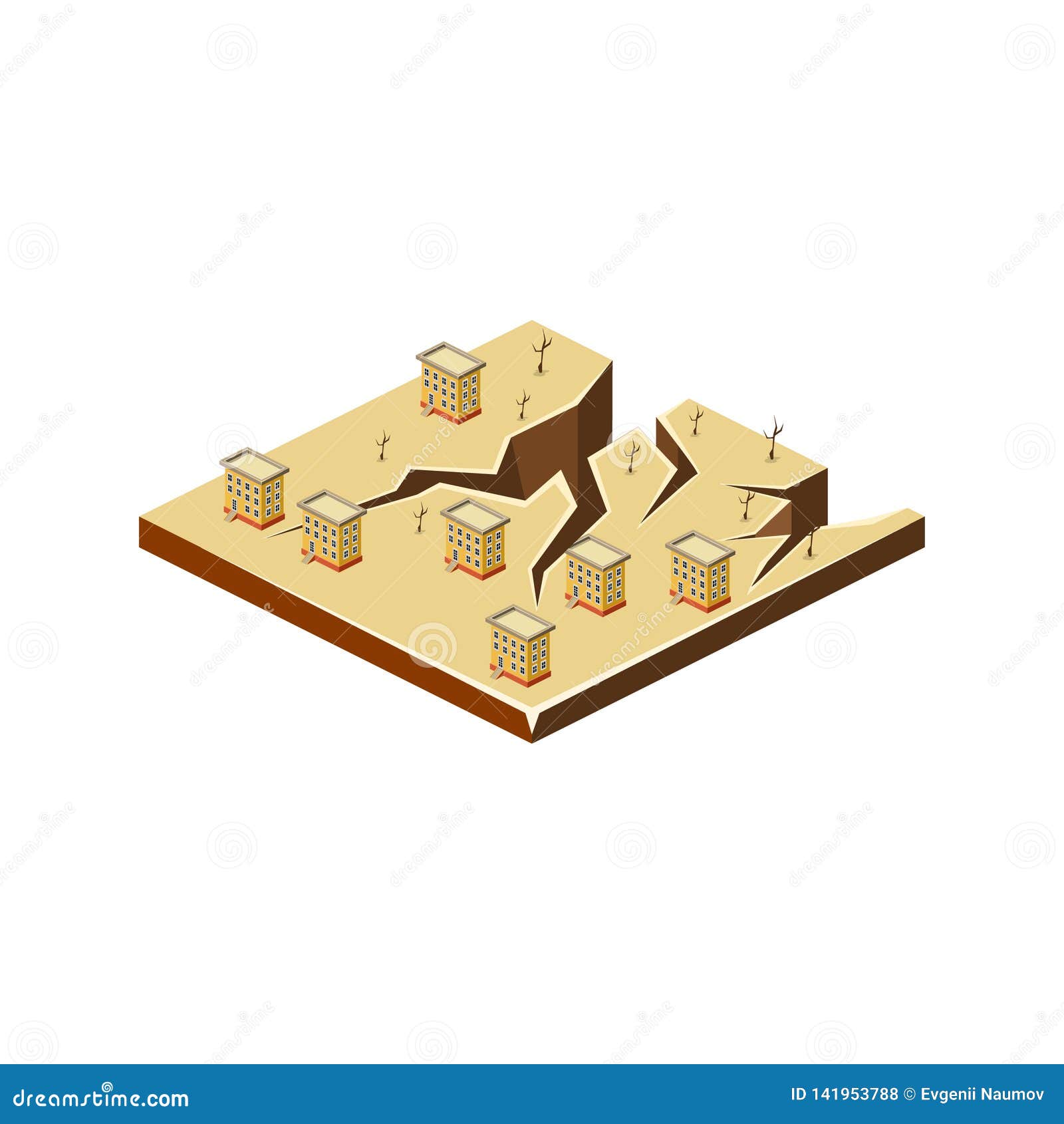 Earthquake. Natural Disaster Icon. Vector Illustration Stock Vector ...