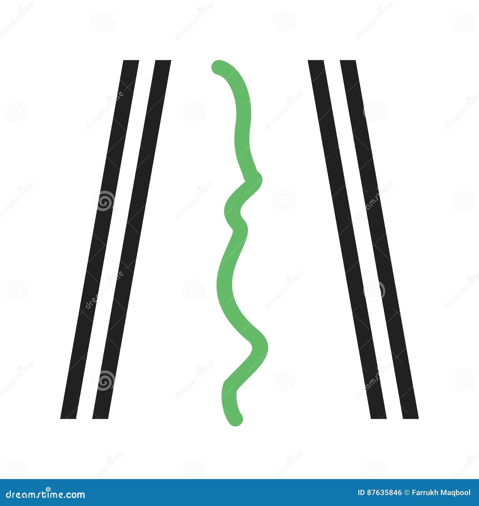 Earthquake on Road stock vector. Illustration of collapse - 87635846