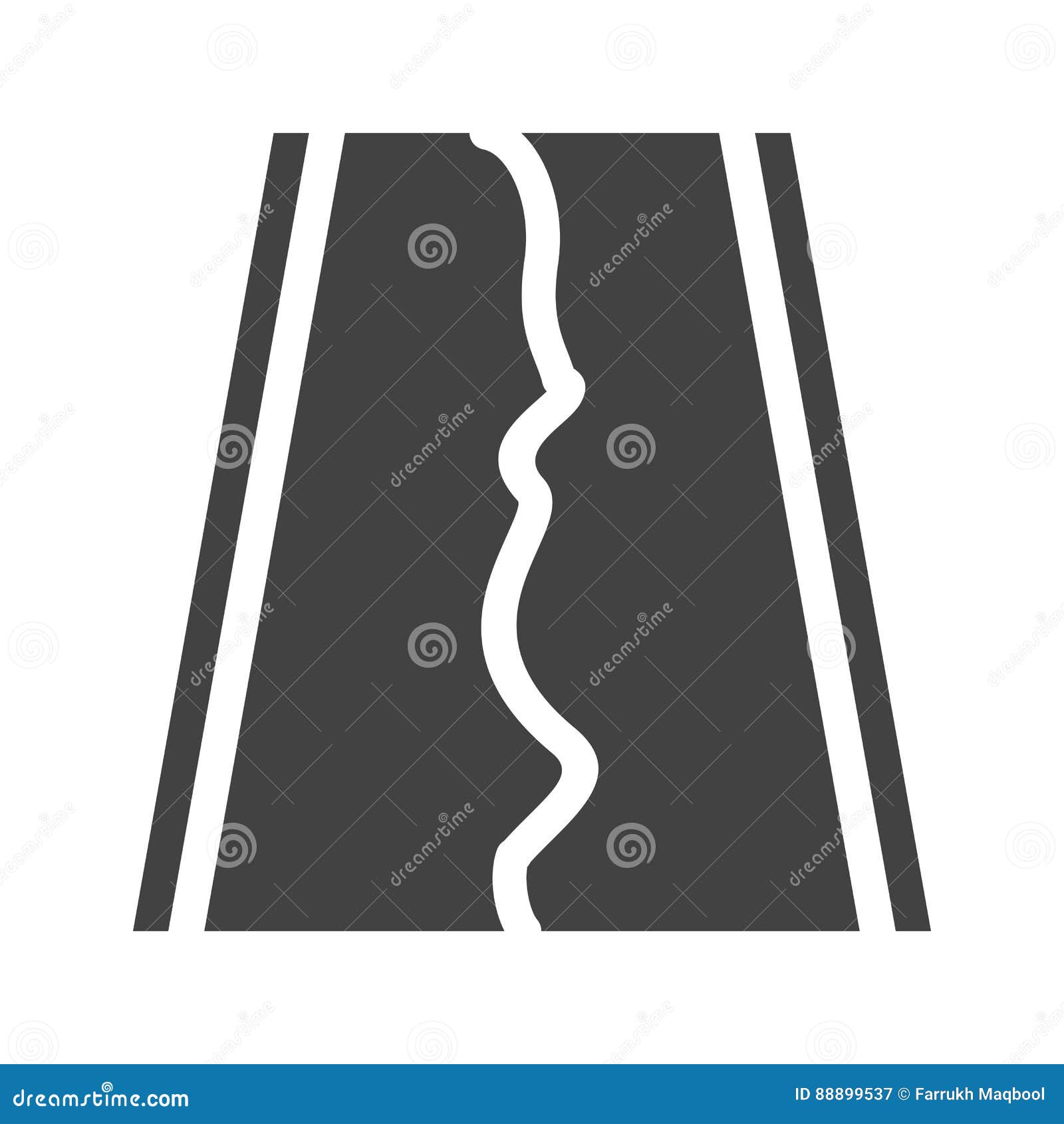 Earthquake on Road stock vector. Illustration of seismic - 88899537