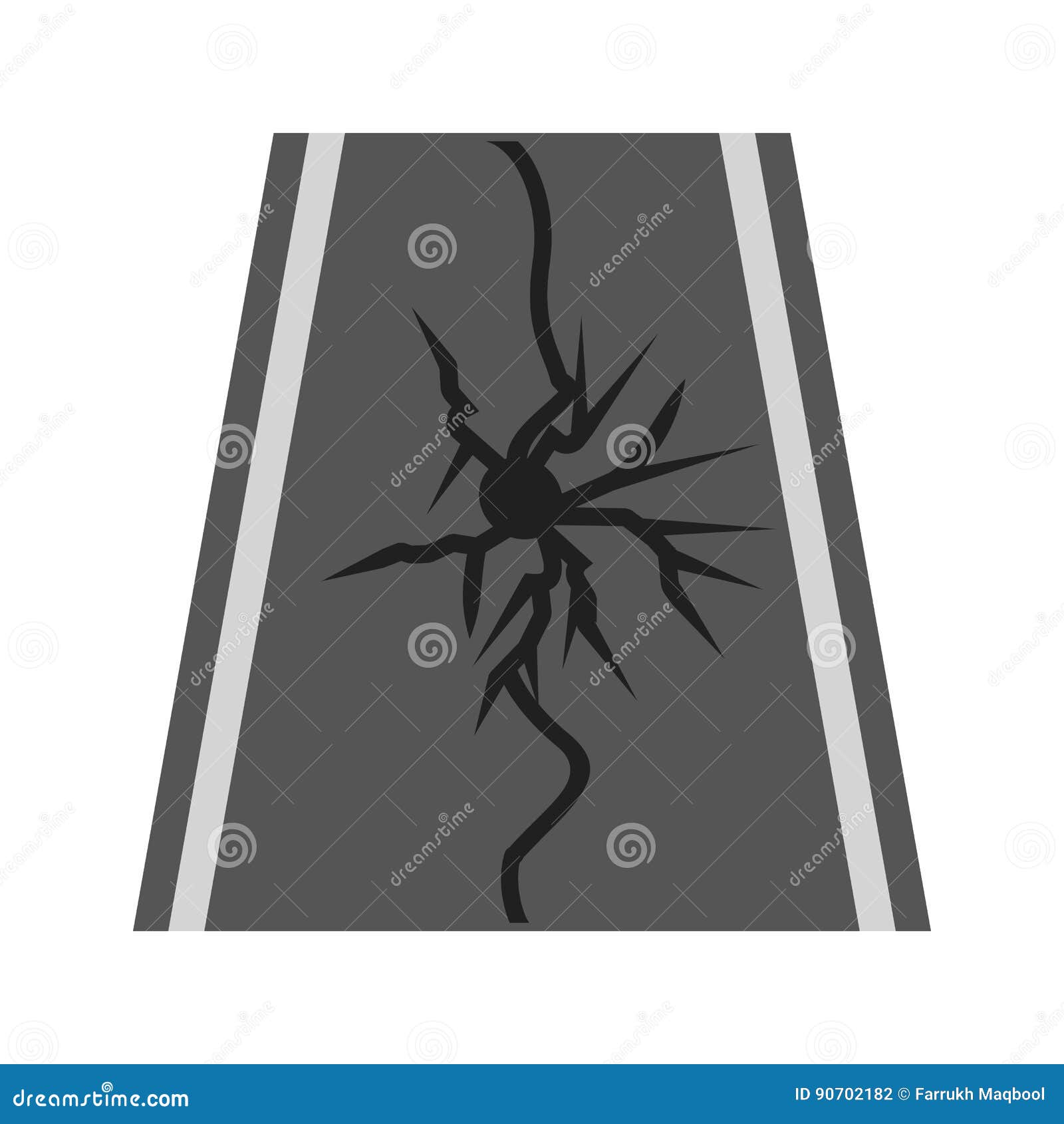 Earthquake on Road stock vector. Illustration of road - 90702182