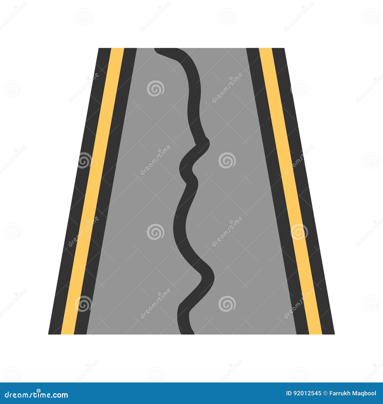 Earthquake on Road stock vector. Illustration of concept - 92012545