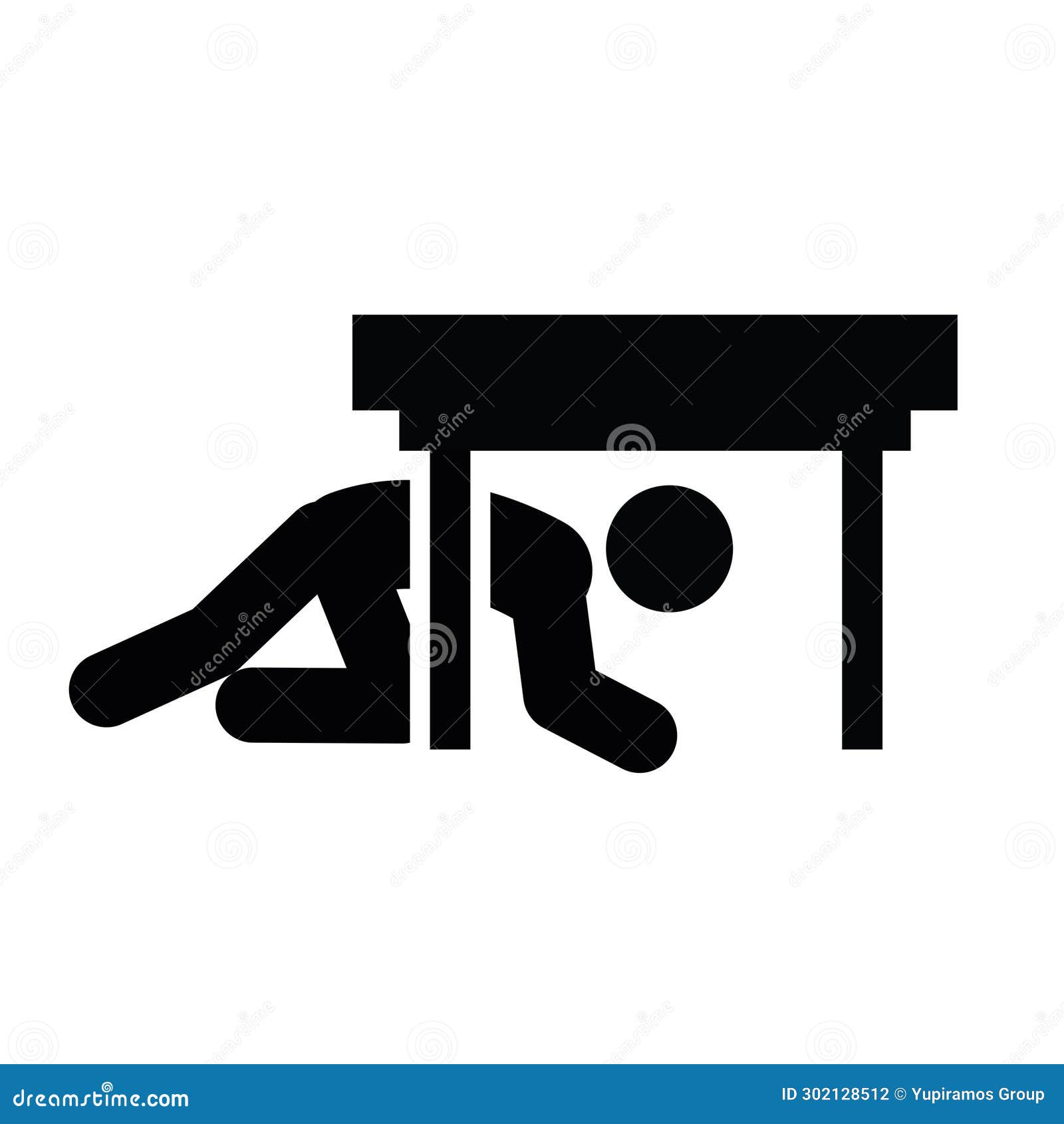 Earthquake Safe from Under the Table Stock Vector - Illustration of ...