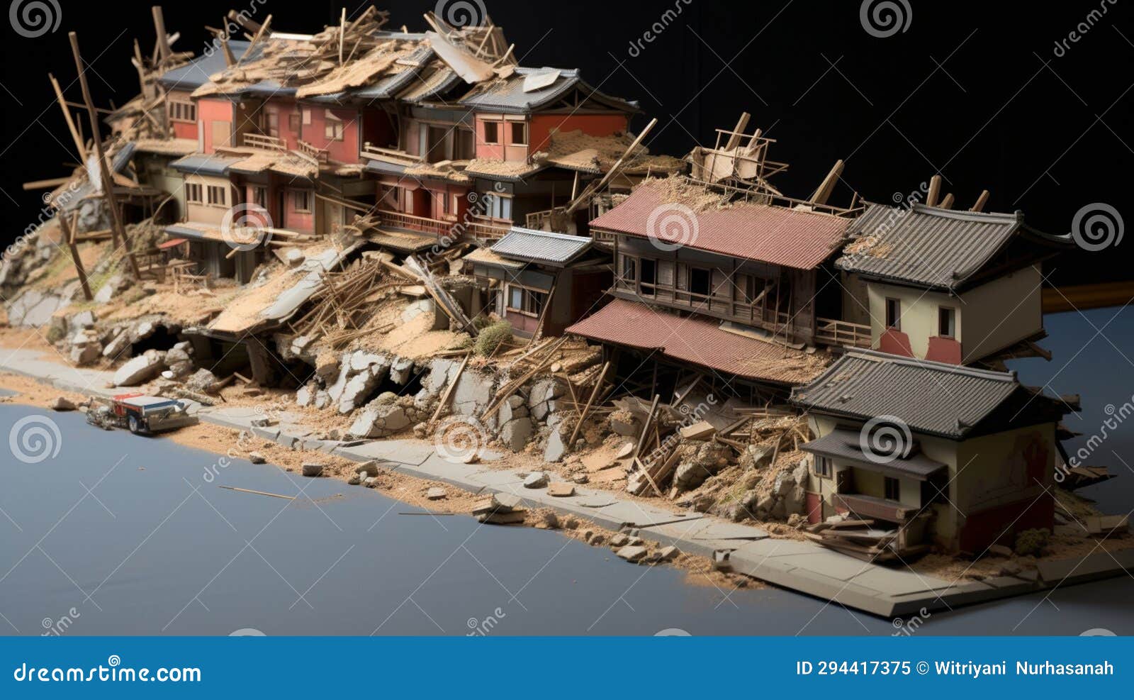 The Massive Devastation Caused By The Earthquake. Generative Ai Stock ...