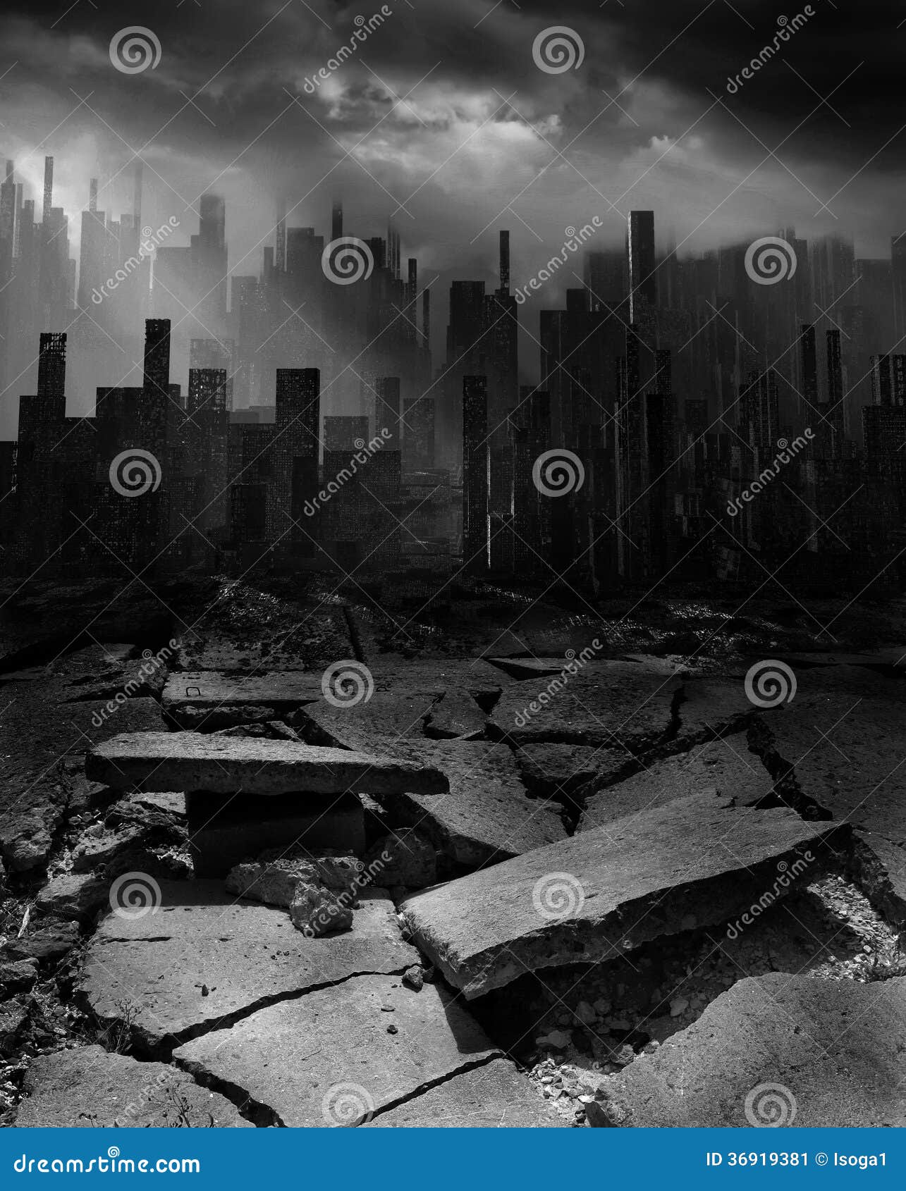 The Earthquake Destroyed Village Of Houses And Street Vector ...