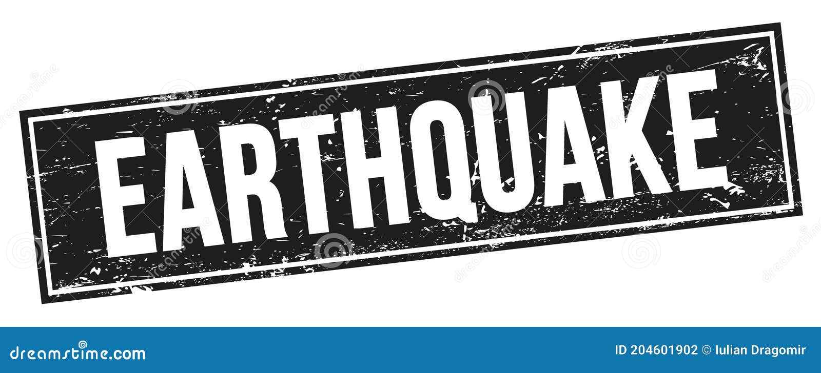 EARTHQUAKE Text On Black Green Sticker Stamp Stock Photo ...