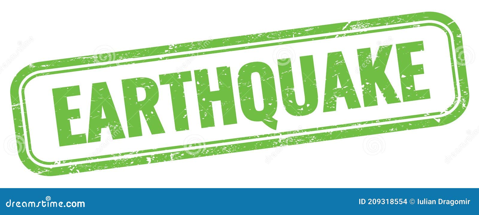 EARTHQUAKE Text on Green Grungy Vintage Stamp Stock Illustration ...