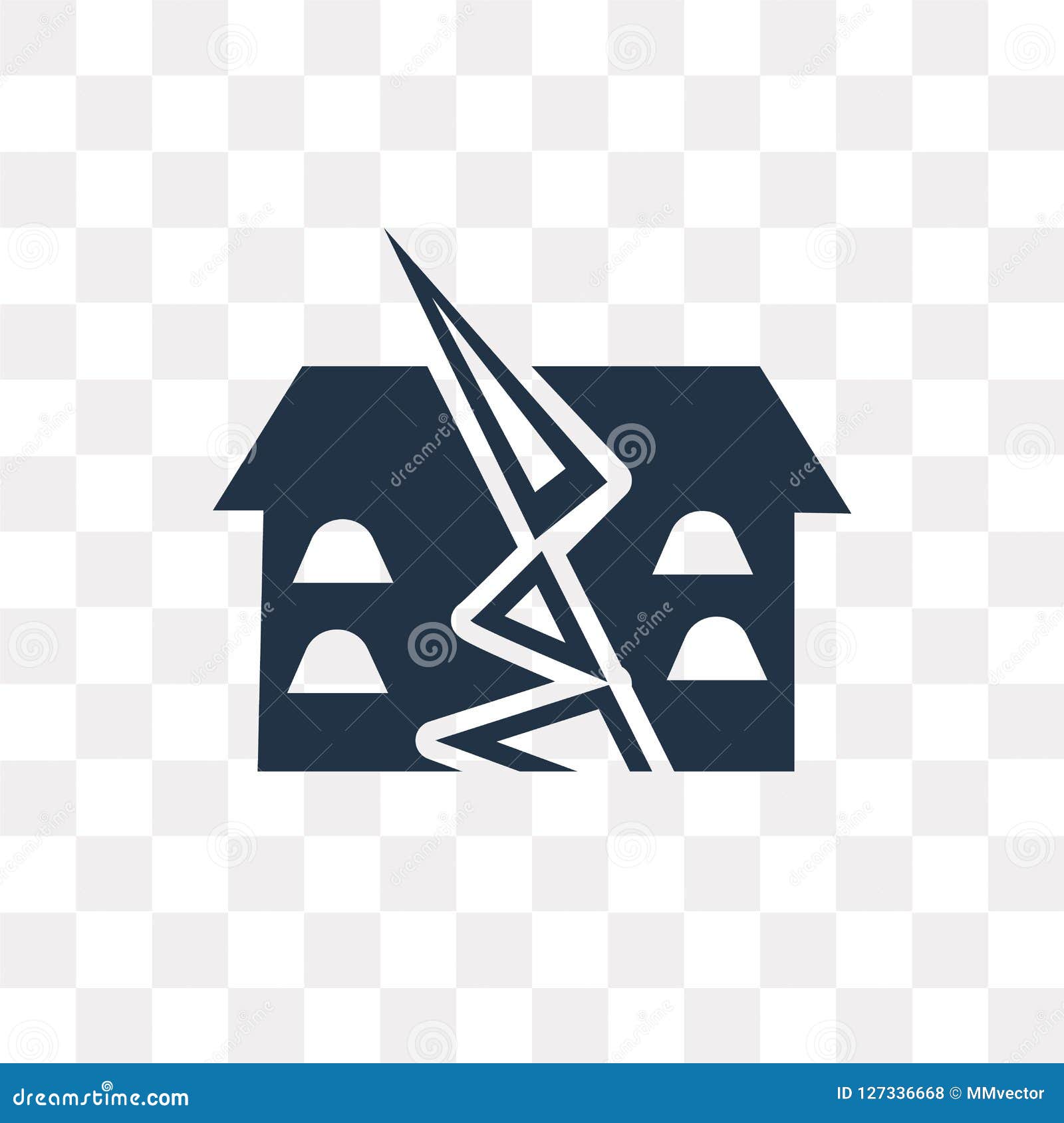 Earthquake Vector Icon Isolated On Transparent Background, Earth ...