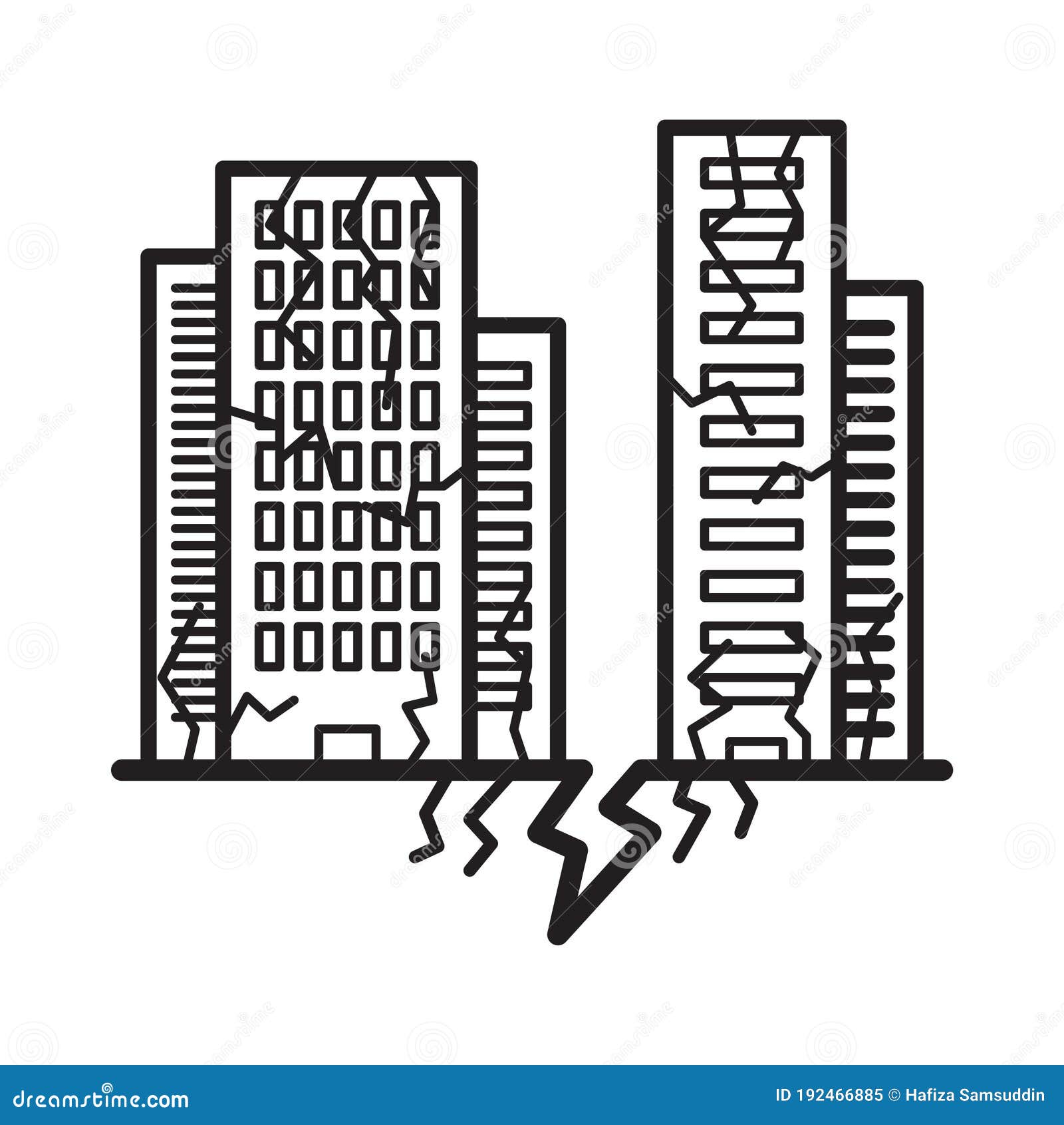Earthquake. Vector Illustration Decorative Design Stock Vector ...