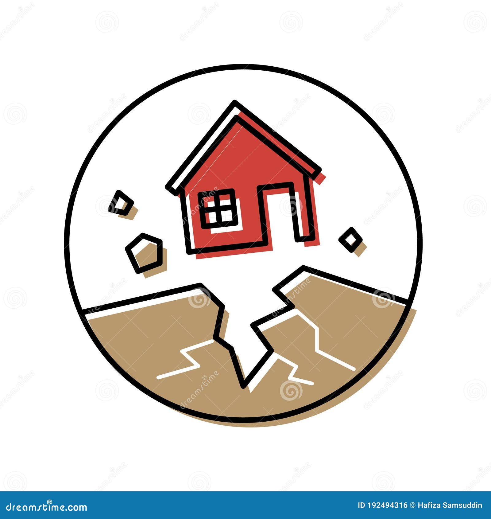 Earthquake. Vector Illustration Decorative Design Stock Vector ...