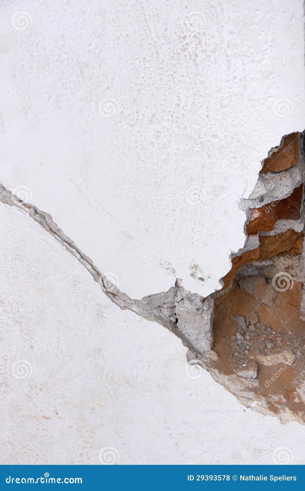 The Wall Damage Because Of Water Leaks, White Cement Wall With Mold ...