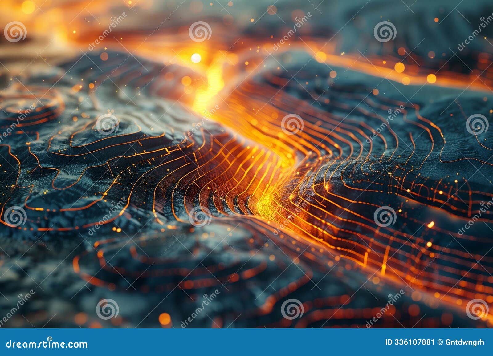 Earthquake Warning, Seismic Data Digital Topographic Map, Emergency ...