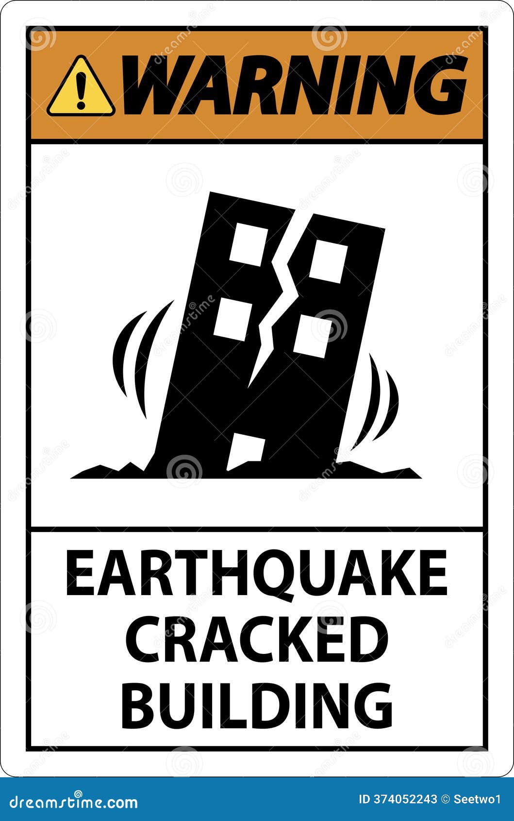 Cracked Building, Fissure Crack, Earthquake Effect, Structure Fracture ...