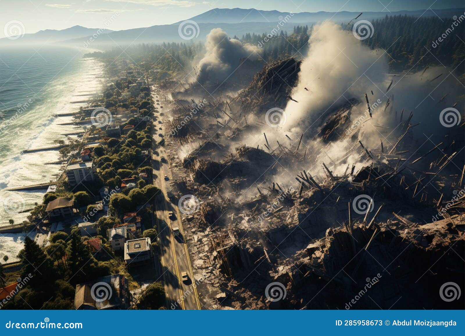Earthquakes Impact in Simulation Stock Illustration - Illustration of ...