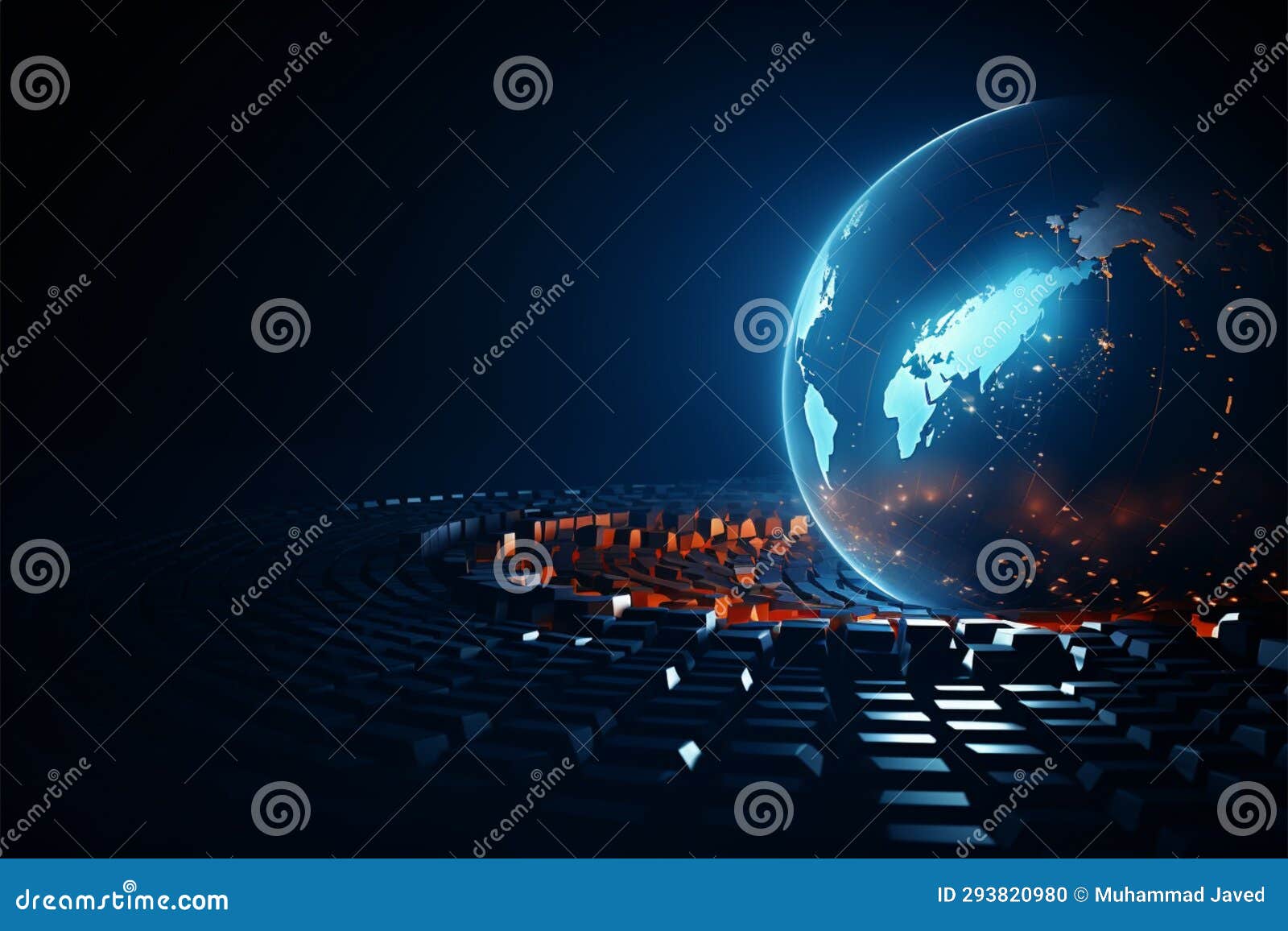 Earths Digital Evolution a Futuristic Abstract Backdrop of ...