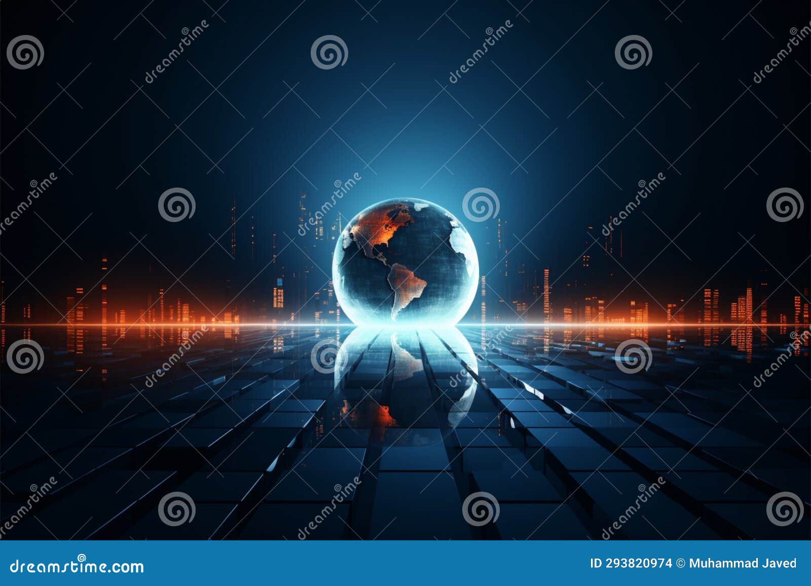 Earths Digital Evolution a Futuristic Abstract Backdrop of ...