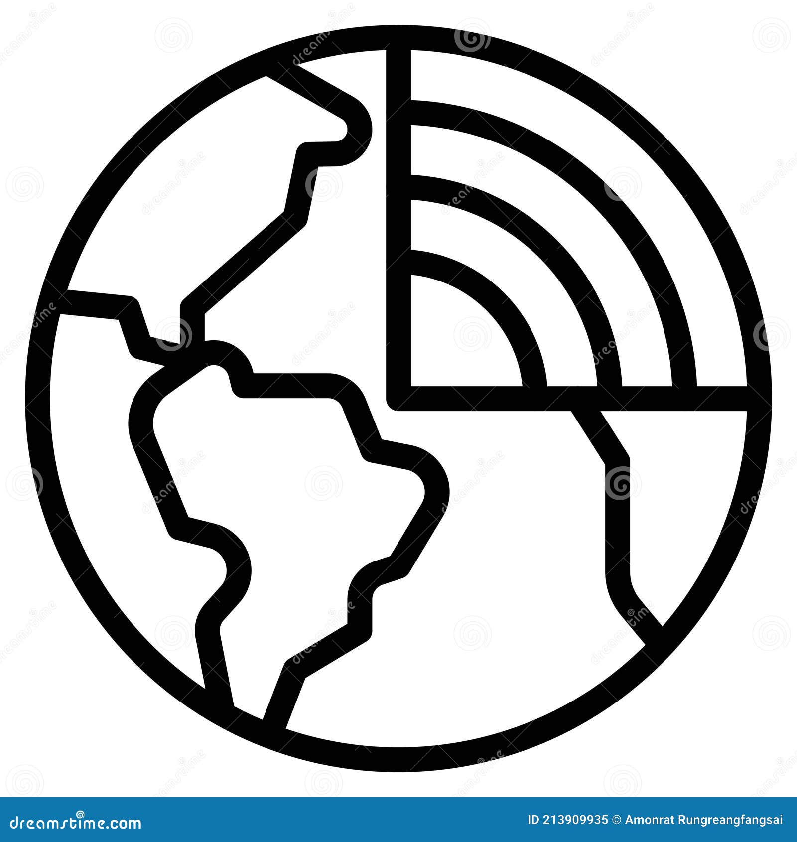 Earths Inner Core Icon, Earth Day Related Vector Stock Vector ...