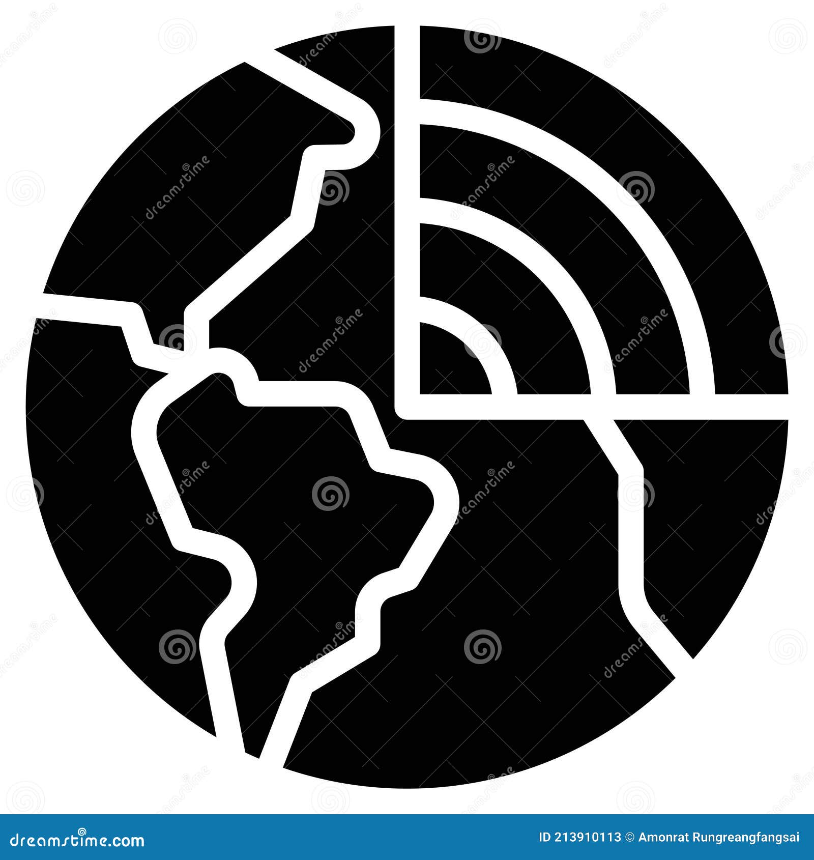 Earths Inner Core Icon, Earth Day Related Vector Stock Vector ...