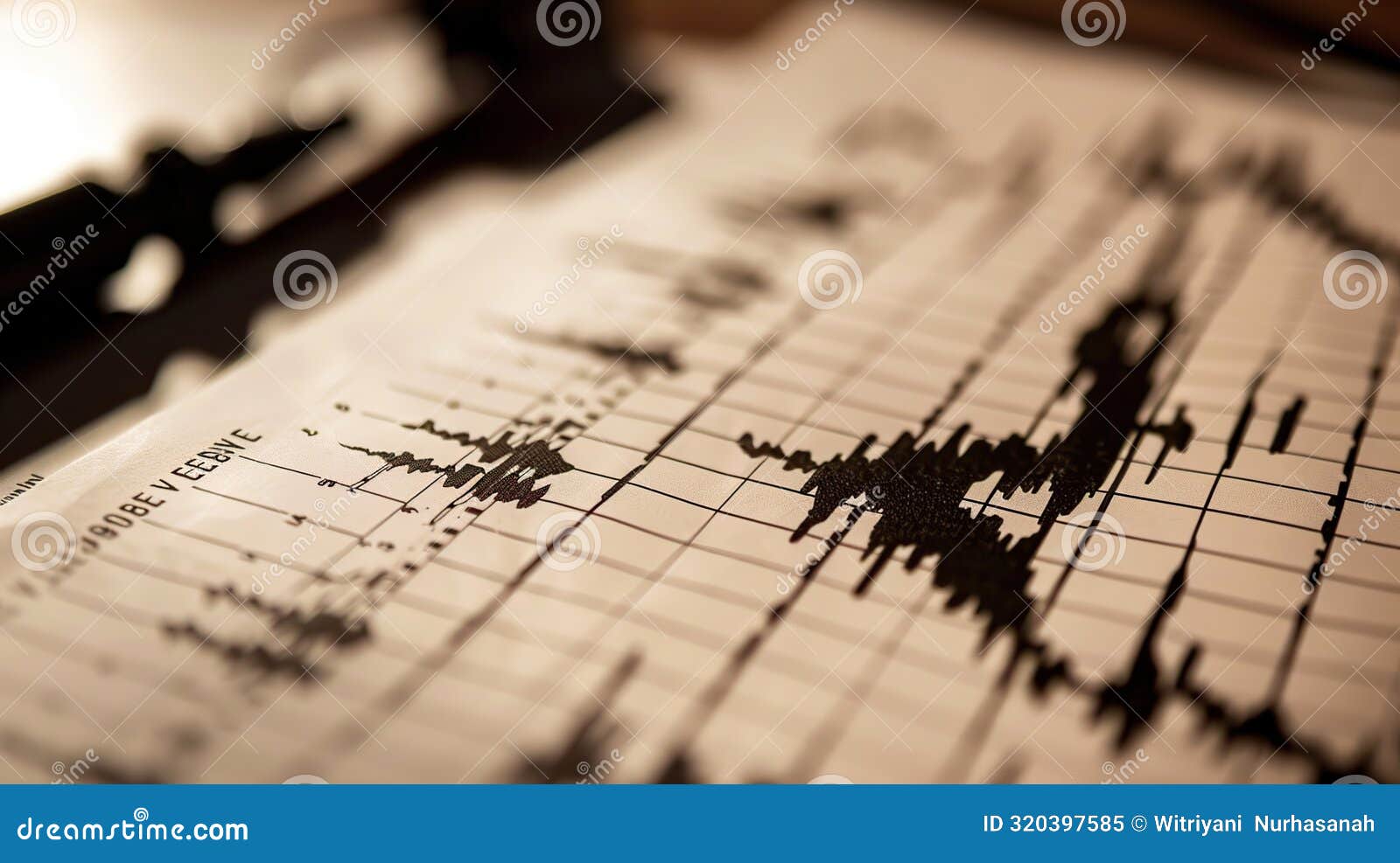 Earths Tremble, Seismograph Displaying Earthquake Data. Generative Ai ...