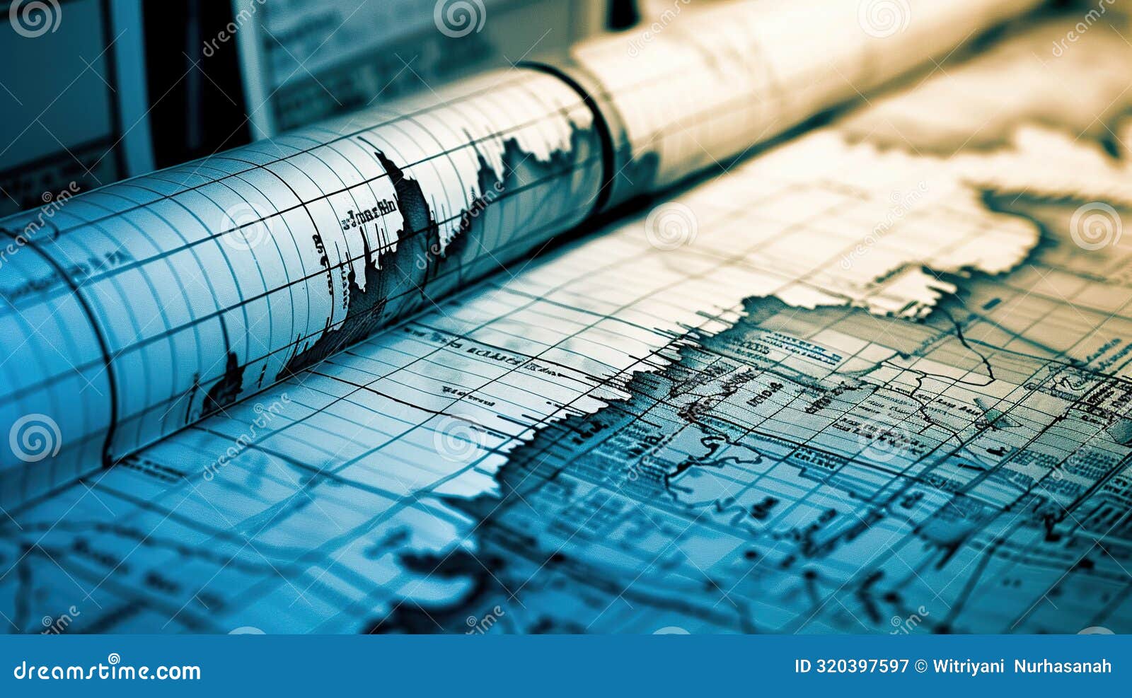 Earths Tremble, Seismograph Displaying Earthquake Data. Generative Ai ...