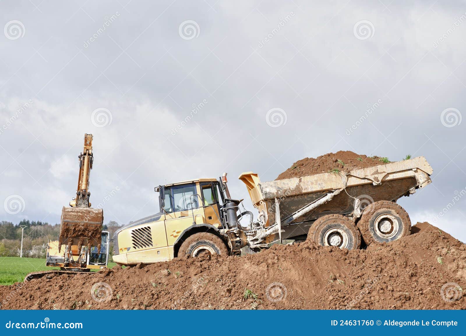 Earthwork stock photo. Image of construction, terracer - 24631760