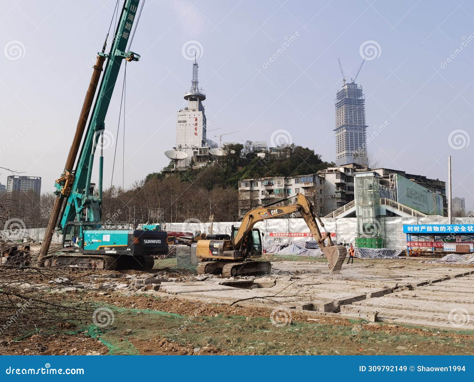 Earthwork Activity Construction Site Editorial Stock Image - Image of ...