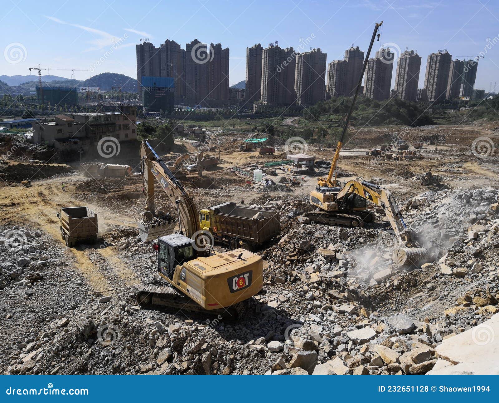 Earthwork Construction Site in Stone Mountain Editorial Stock Photo ...