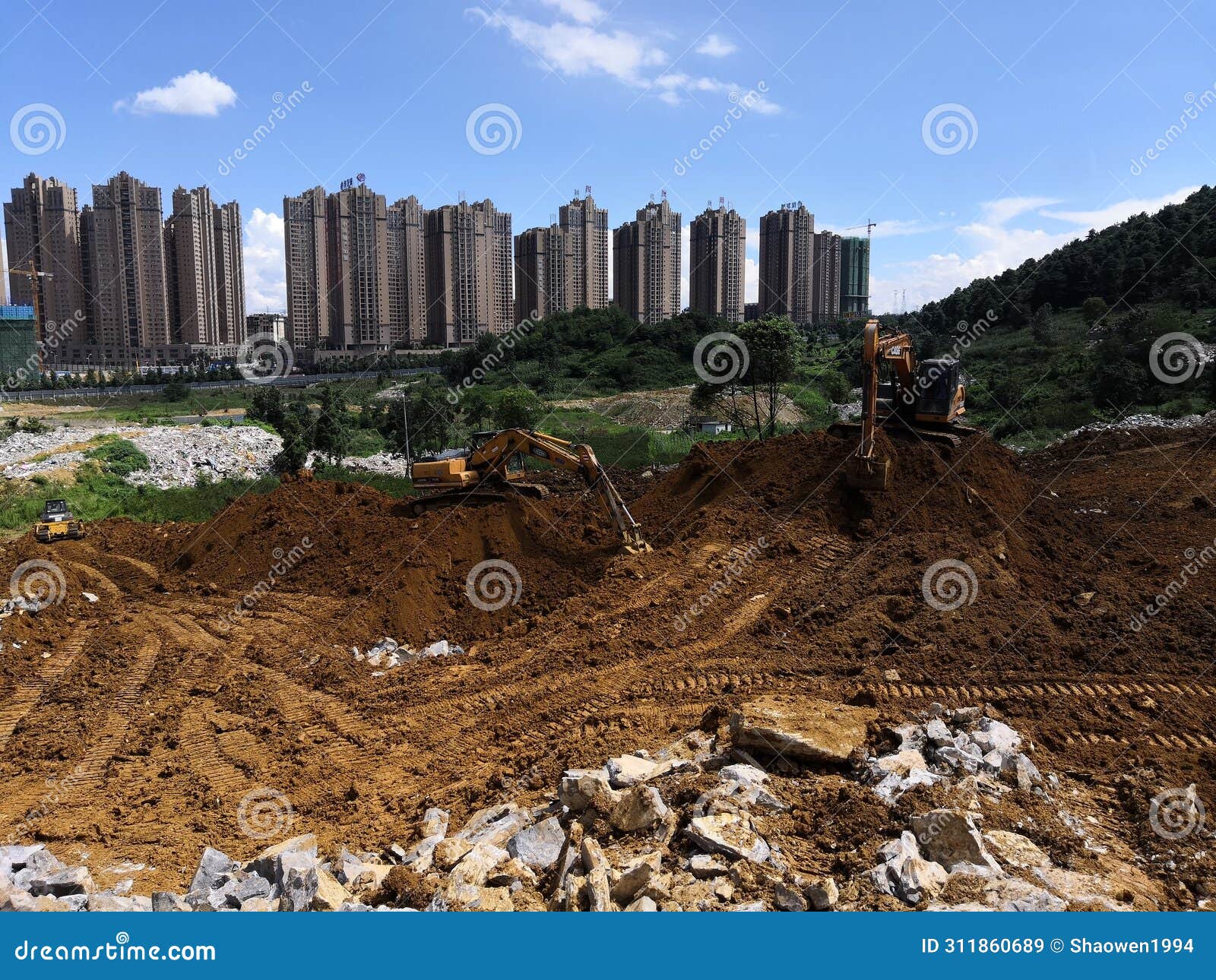 Earthwork Construction Site,Worksite Background Editorial Stock Image ...