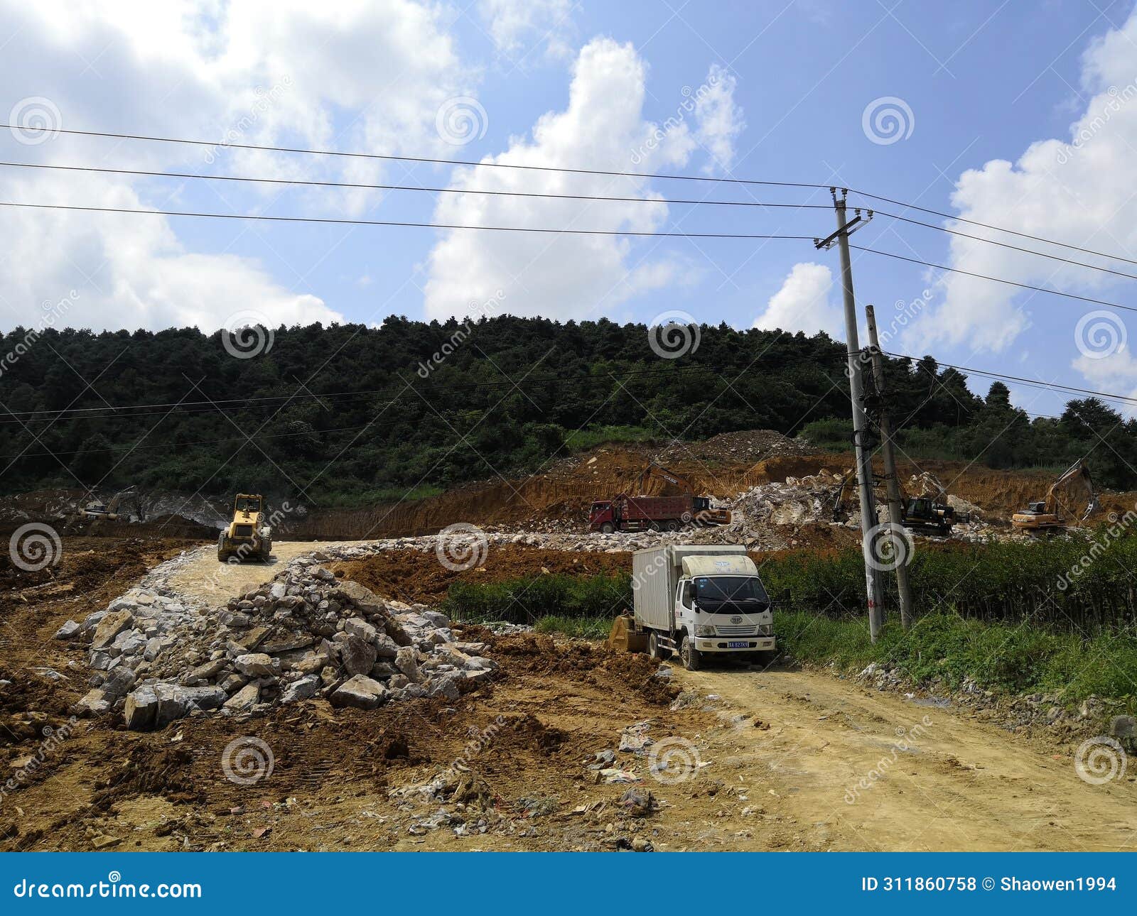 Earthwork Construction Site,Worksite Background Editorial Stock Photo ...