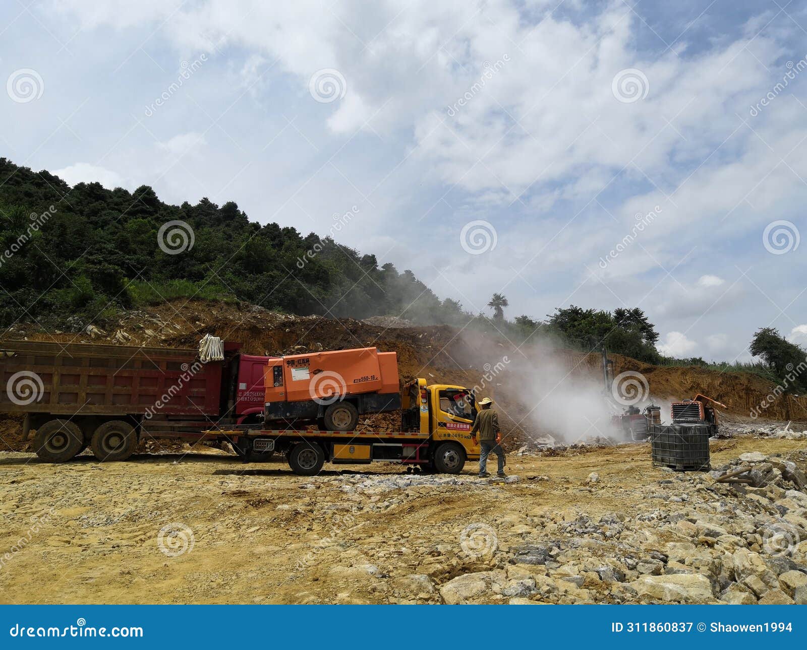 Earthwork Construction Site,Worksite Background Editorial Photography ...