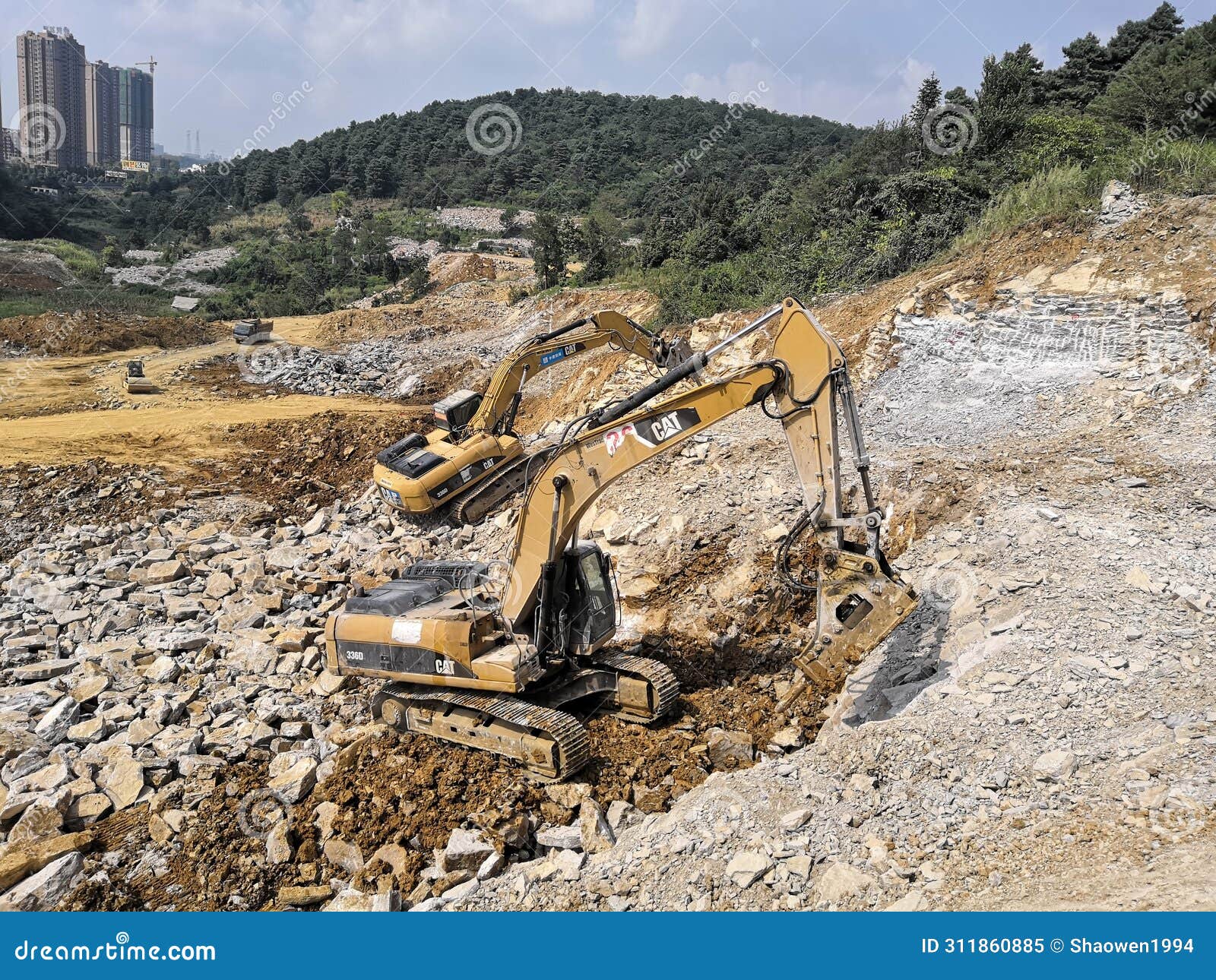Earthwork Construction Site,Worksite Background Editorial Image - Image ...