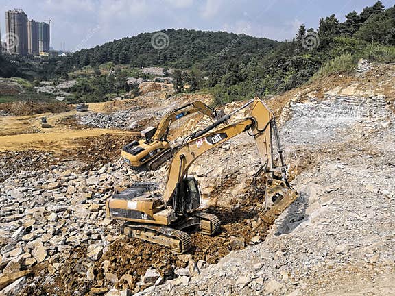 Earthwork Construction Site,Worksite Background Editorial Image - Image ...