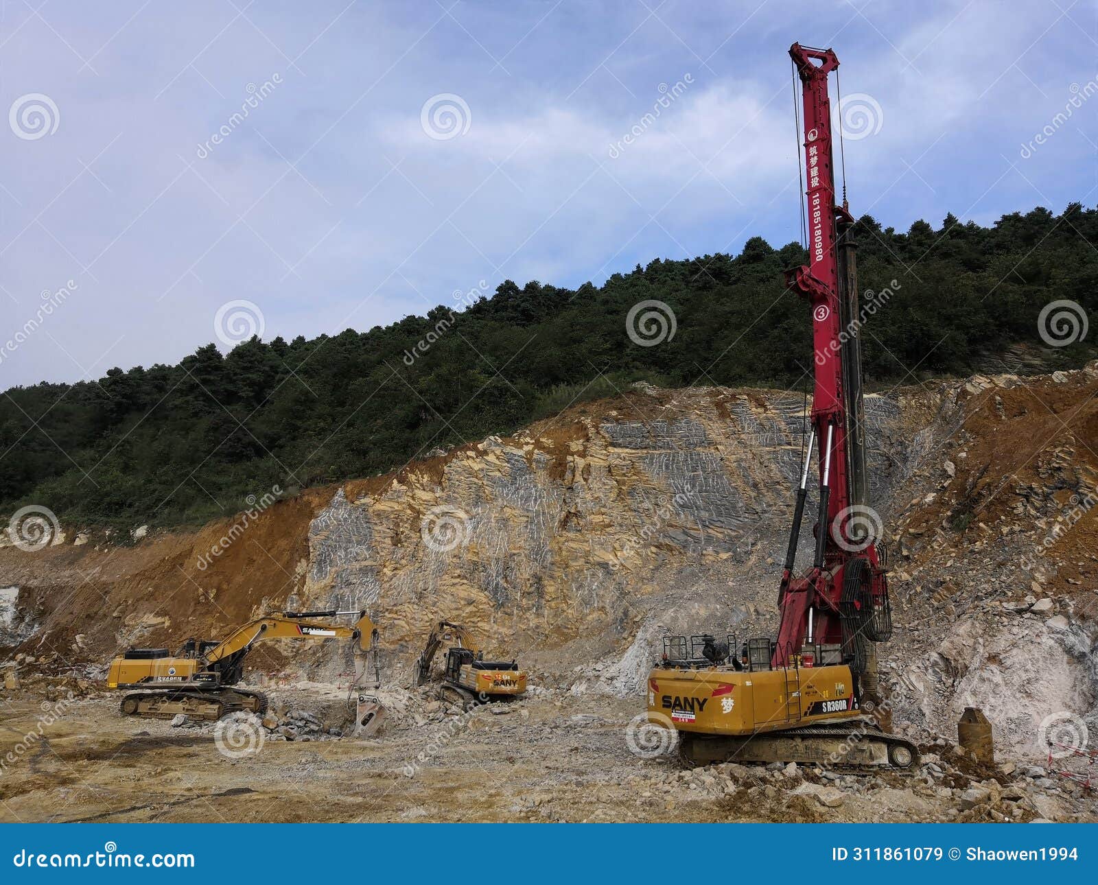 Earthwork Construction Site,Worksite Background Editorial Stock Image ...